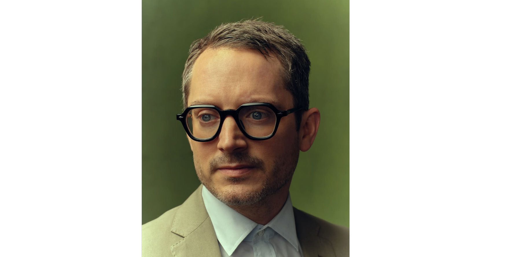 Elijah Wood in Brooklyn Tailors - Harpers Bazaar