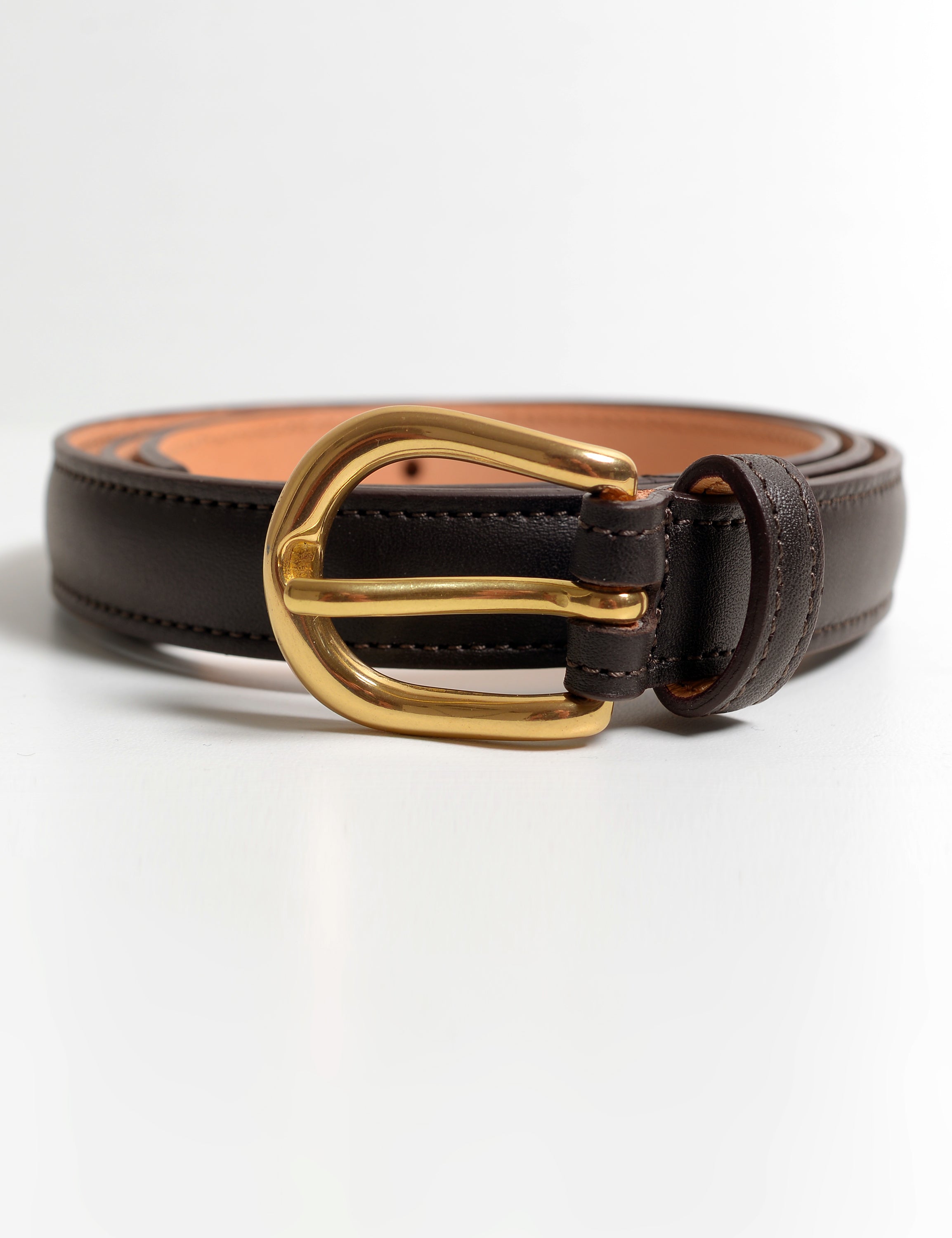 20mm Belt in Smooth Leather - Caffe – Brooklyn Tailors