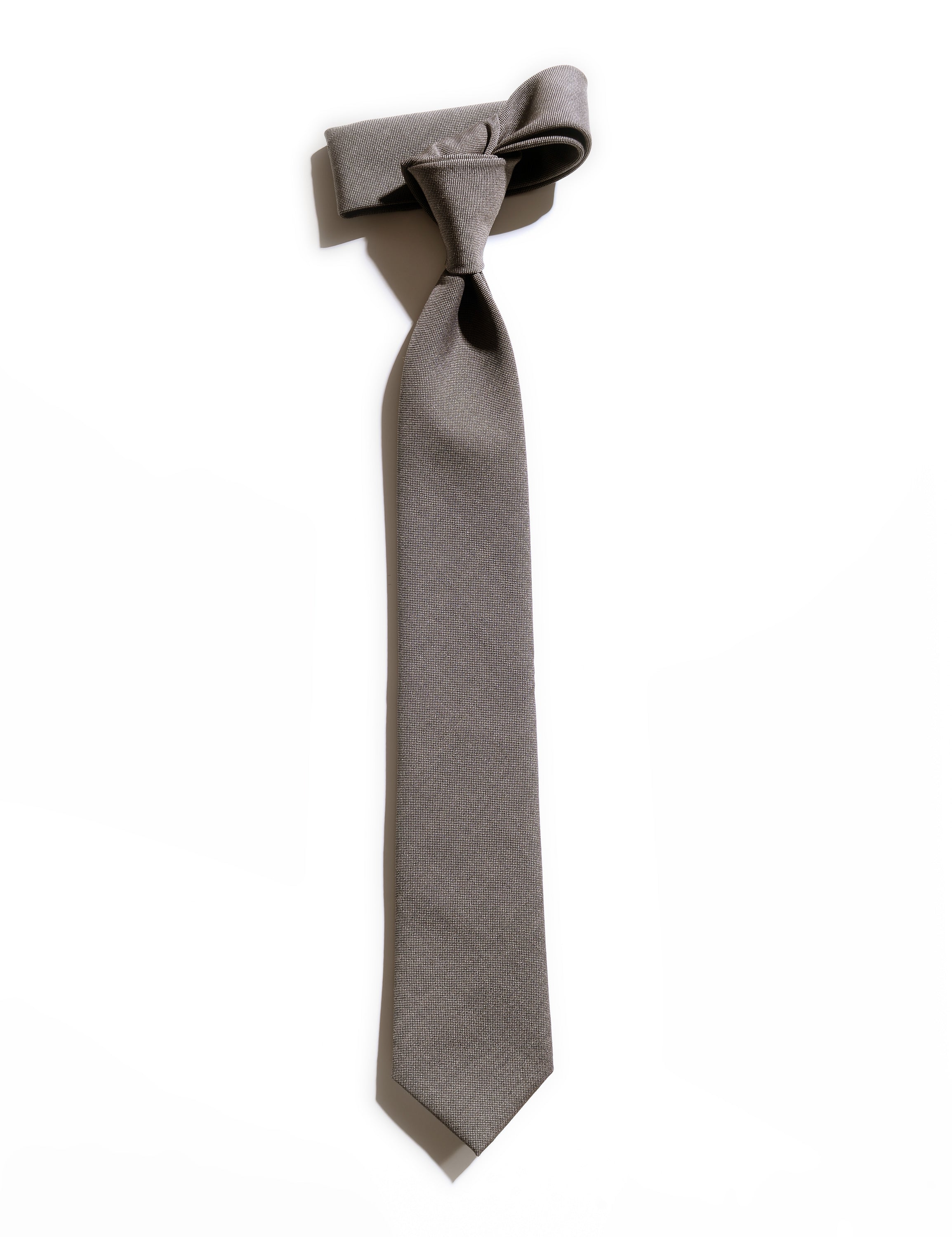 Heavy Grain Wool & Kid Mohair Necktie - River Clay – Brooklyn Tailors
